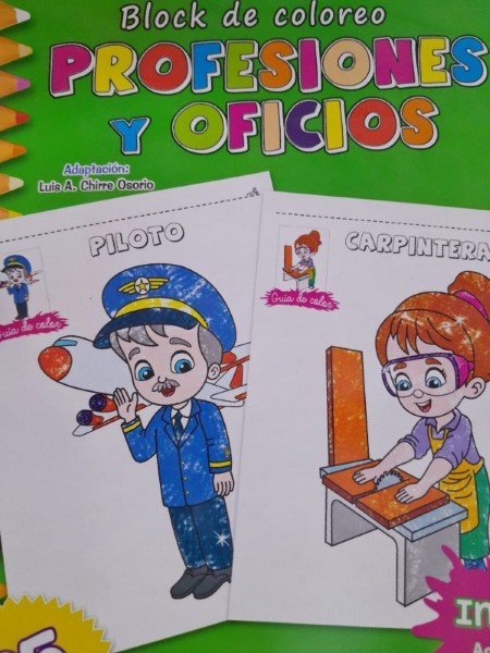 Block de coloreo profesiones y oficios